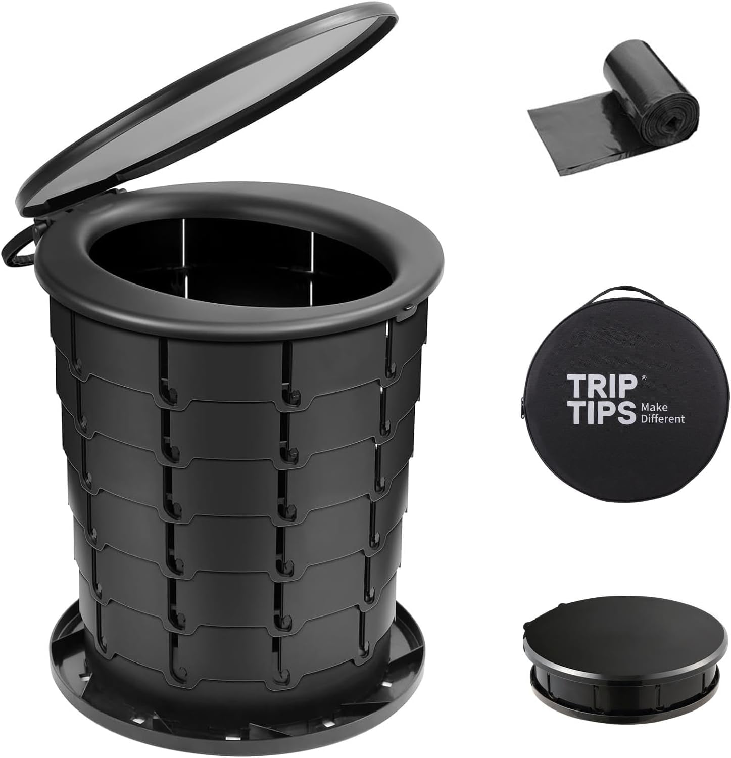 TRIPTIPS Upgrade Retractable Portable Toilet Travel Toilet Adjustable ...