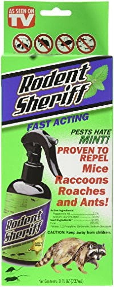 Rodent Sheriff Fast Acting Peppermint Spray Pest Repeller 8 oz ...