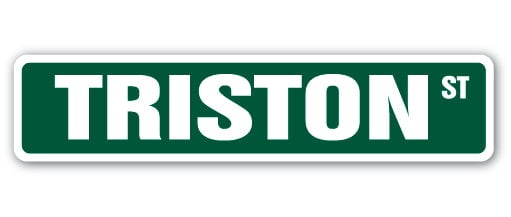 TRISTON Street Sign Childrens Name Room Sign | Indoor/Outdoor | 36 ...