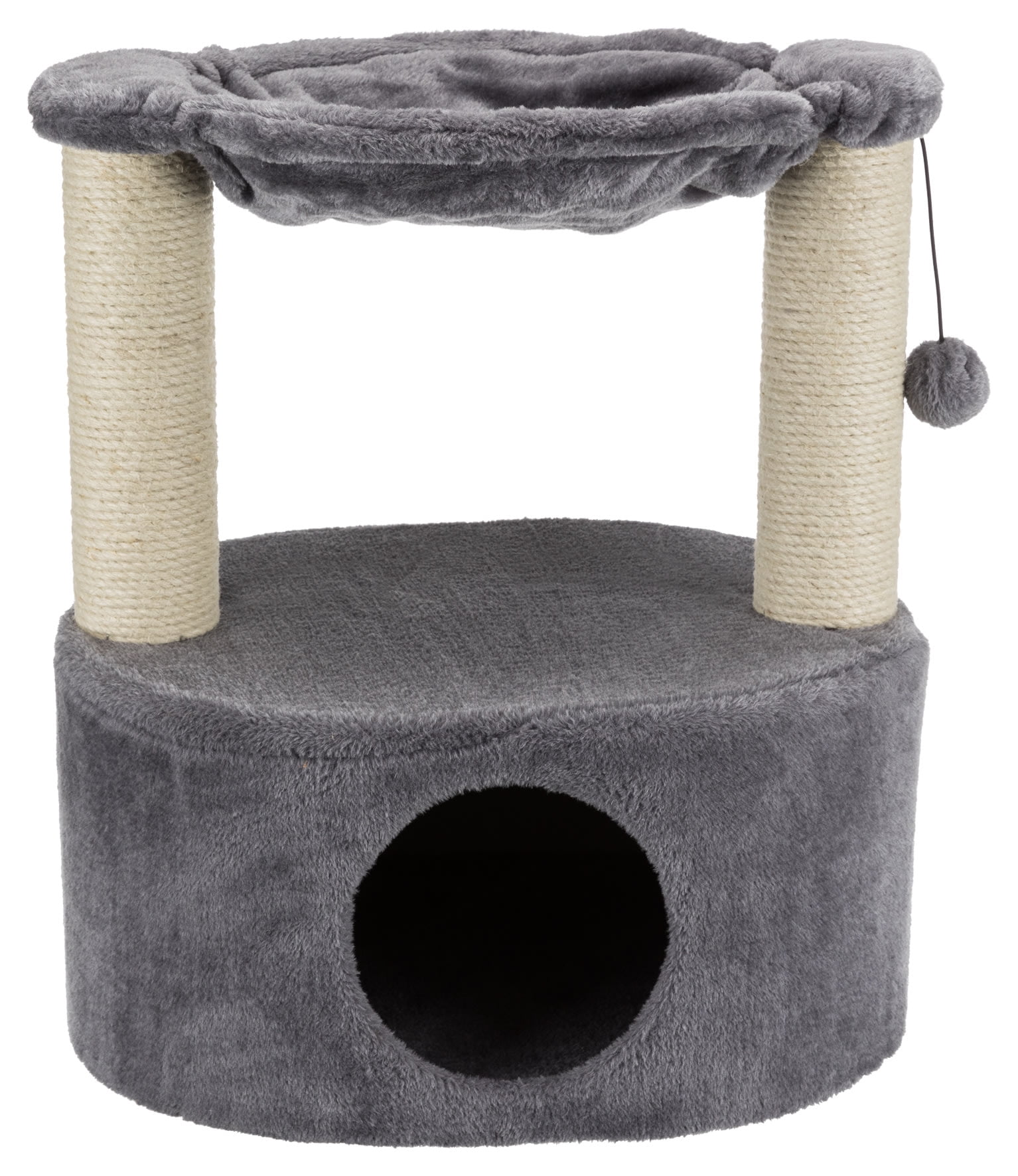 TRIXIE Baza Grande Jute Scratching Posts with Condo & Hammock, 23.6 ...