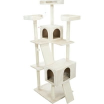 TRIXIE Giorgia Plush & Sisal 32" Cat Condo Tower, Scratching Posts with ...
