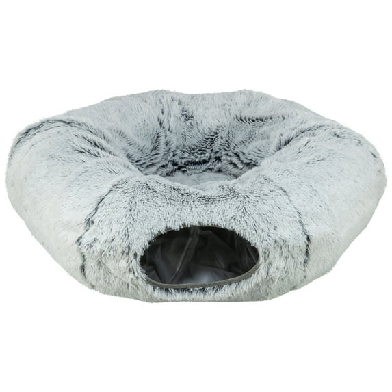 TRIXIE Harper Cat Tunnel with Plush Cushion, Adjustable Cat Play Tunnel ...