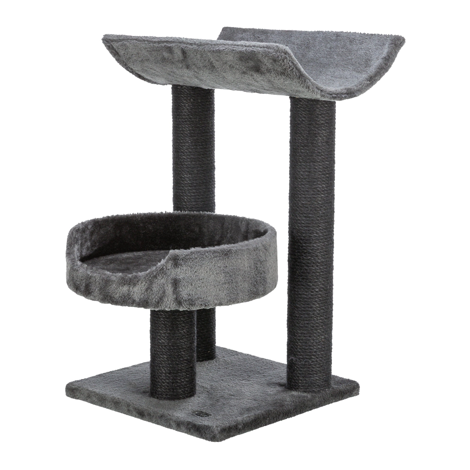 TRIXIE Isaba Plush 2-Level 24.4" Cat Tree with Sisal Scratching Posts ...