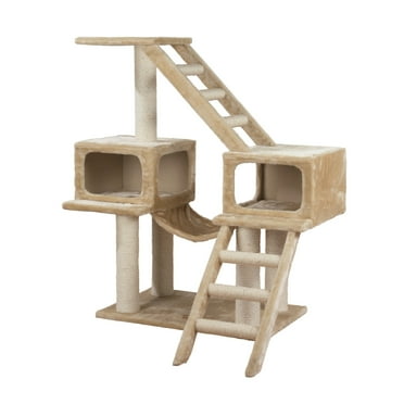 "PEQULTI 56"" Tall Climbing Double Condo Large Cat Tree, Multi-level ...
