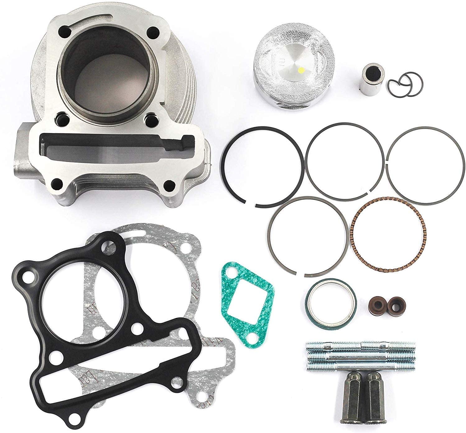 Trkimal 50mm Cylinder Kits for GY6 49CC 50CC 139QMB Engine, Upgrade GY6 ...