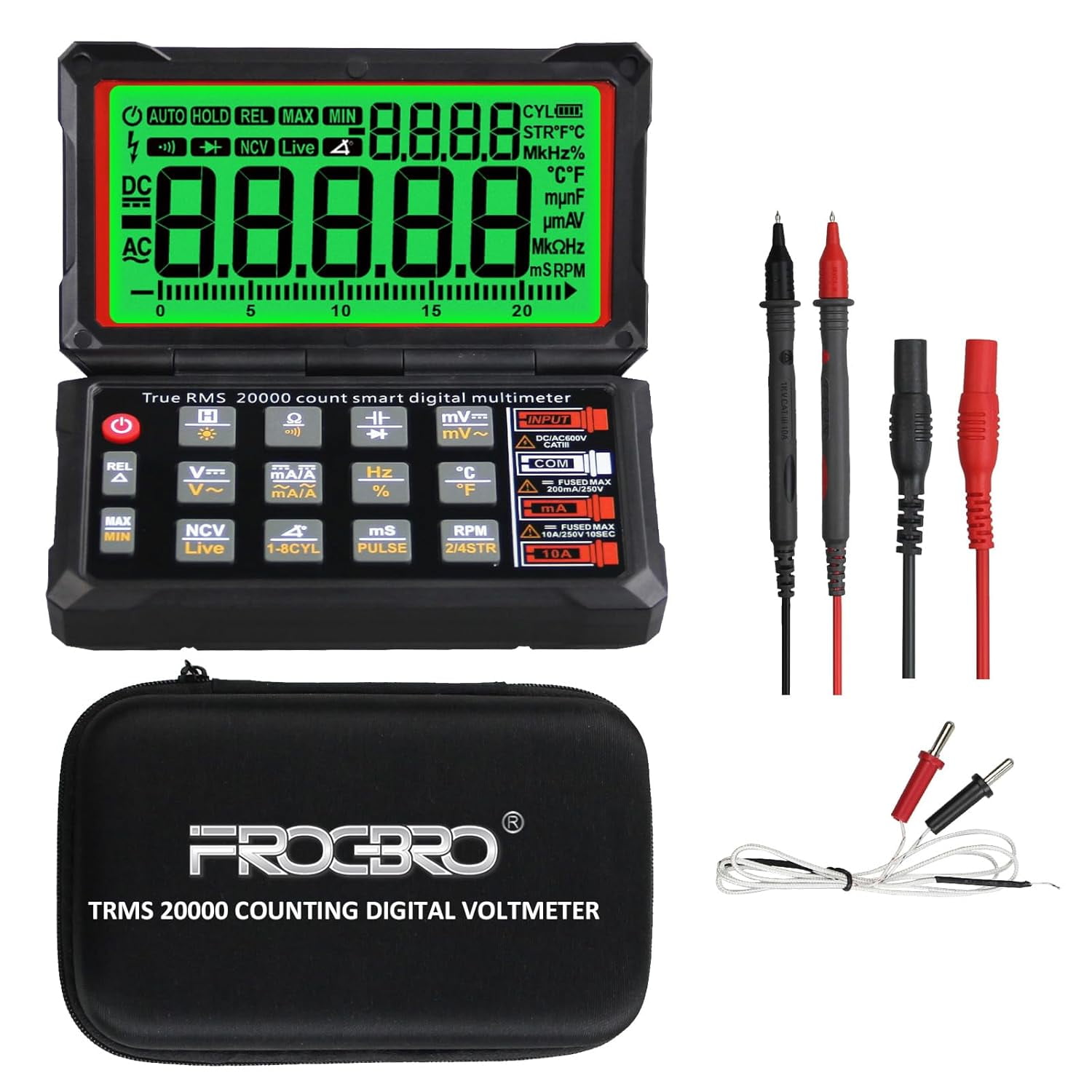 TRMS 20000 Counting Digital Voltmeter with NCV Function, Auto ...