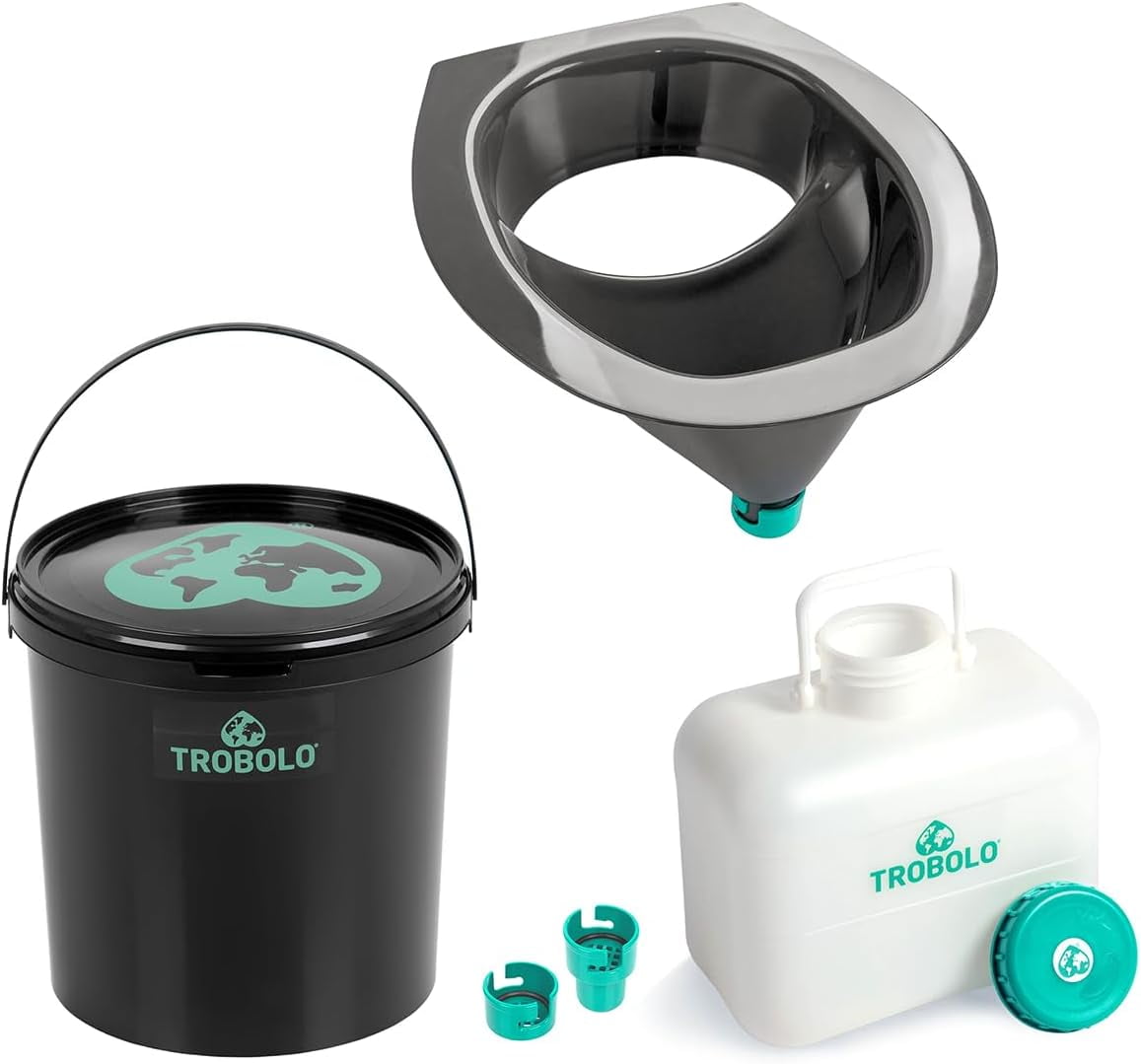 TROBOLO DIY Composting Toilet Set with Urine Diverter and Containers ...