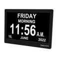 TROCOTN 10 Inch Electric Powered Digital Calendar Clock with Day & Date ...