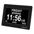 TROCOTN 7 Inch Extra Big Day Date Digital Calendar Alarm Clock with ...