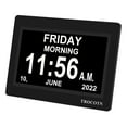 TROCOTN 7 Inch Extra Big Day Date Digital Calendar Alarm Clock with ...