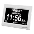 TROCOTN 7 Inchs Modern Electronic Digital Clock Calendar, Large Display ...