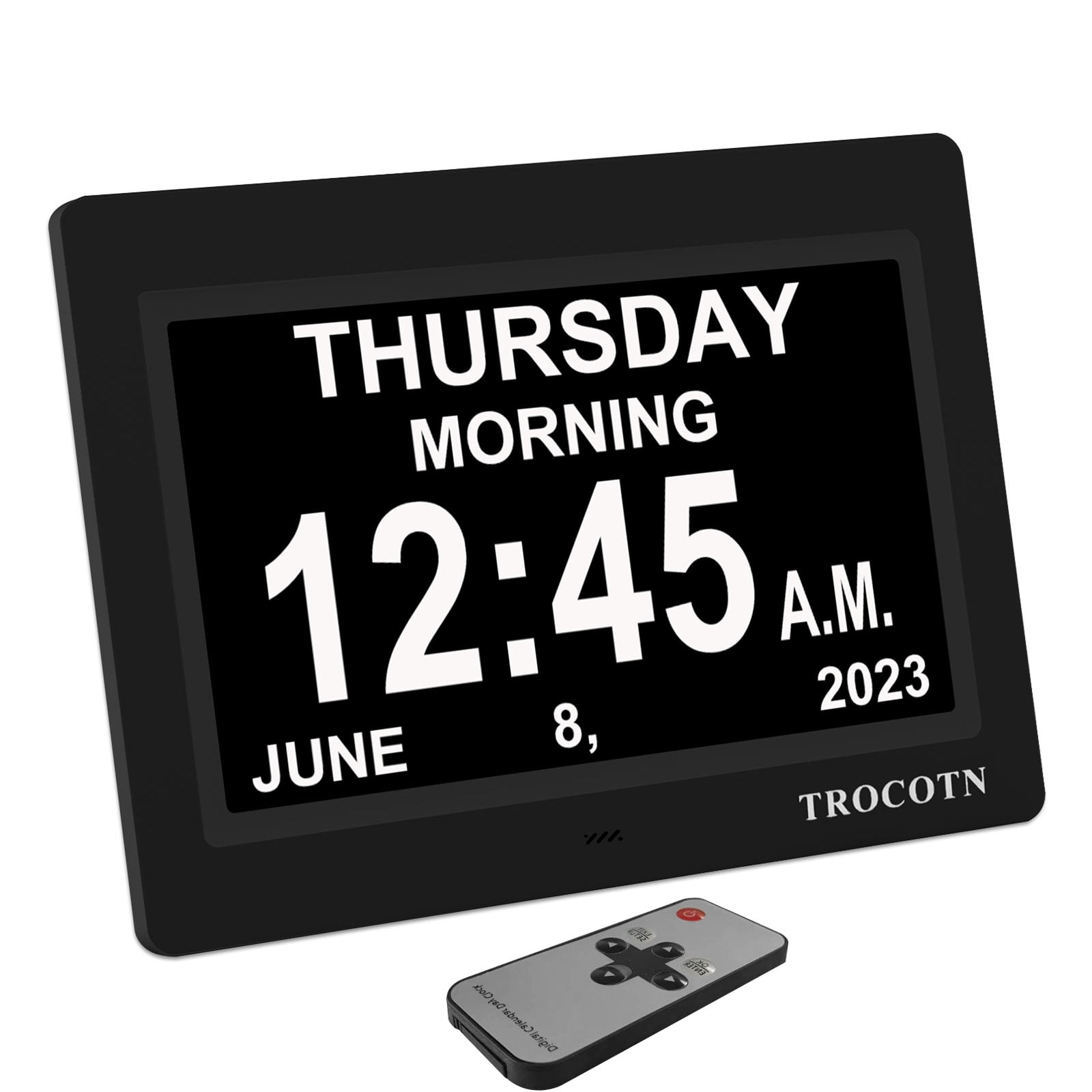 TROCOTN 7 Inchs Digital Dementia Alarm Clock Large Display for Seniors ...