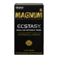 TROJAN Magnum Ecstasy Large Size Lubricated Condoms, 10 Count HSA/FSA ...