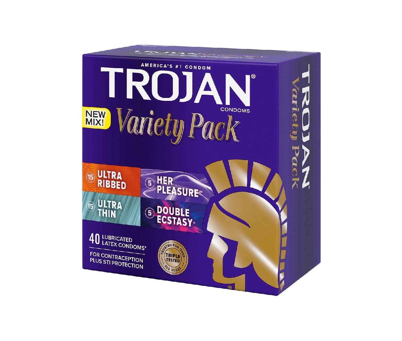 Trojan Variety Pack Condoms, 40 Count, Latex, FSA Eligible - Walmart.com