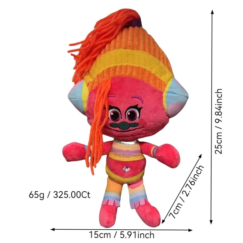 TROLLS BAND TOGETHER Plush Toy - Cartoon Poppy & Branch Doll Set for ...