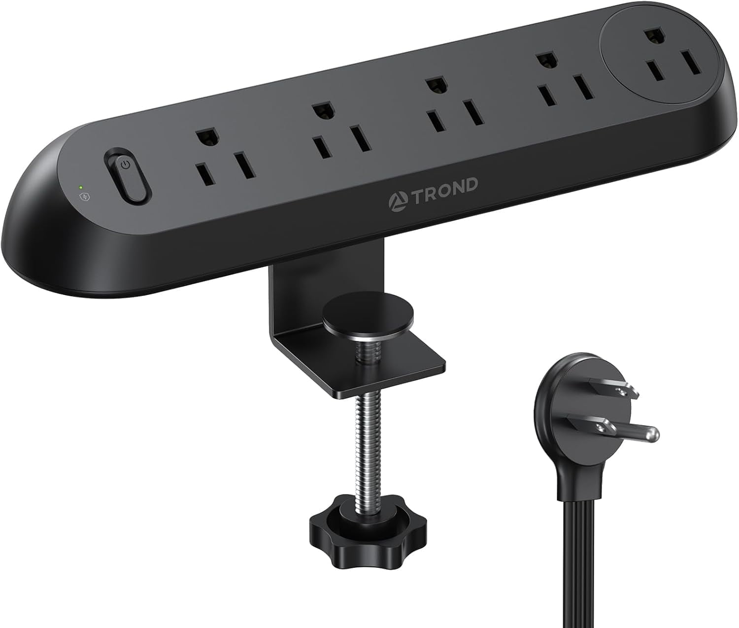 TROND Desk Clamp Power Strip - Surge Protector Power Strip with 5 AC ...