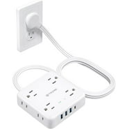 Honeywell 2-in-1 Pack Power Strips - 6 AC Outlets Surge + 3 AC 2 USB ...