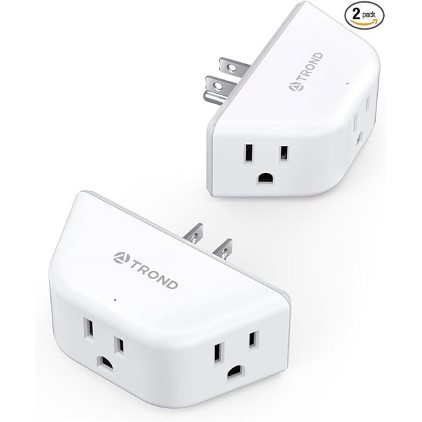TROND Multi Plug Outlet Extender 2 Pack - Electrical Wall Outlet ...