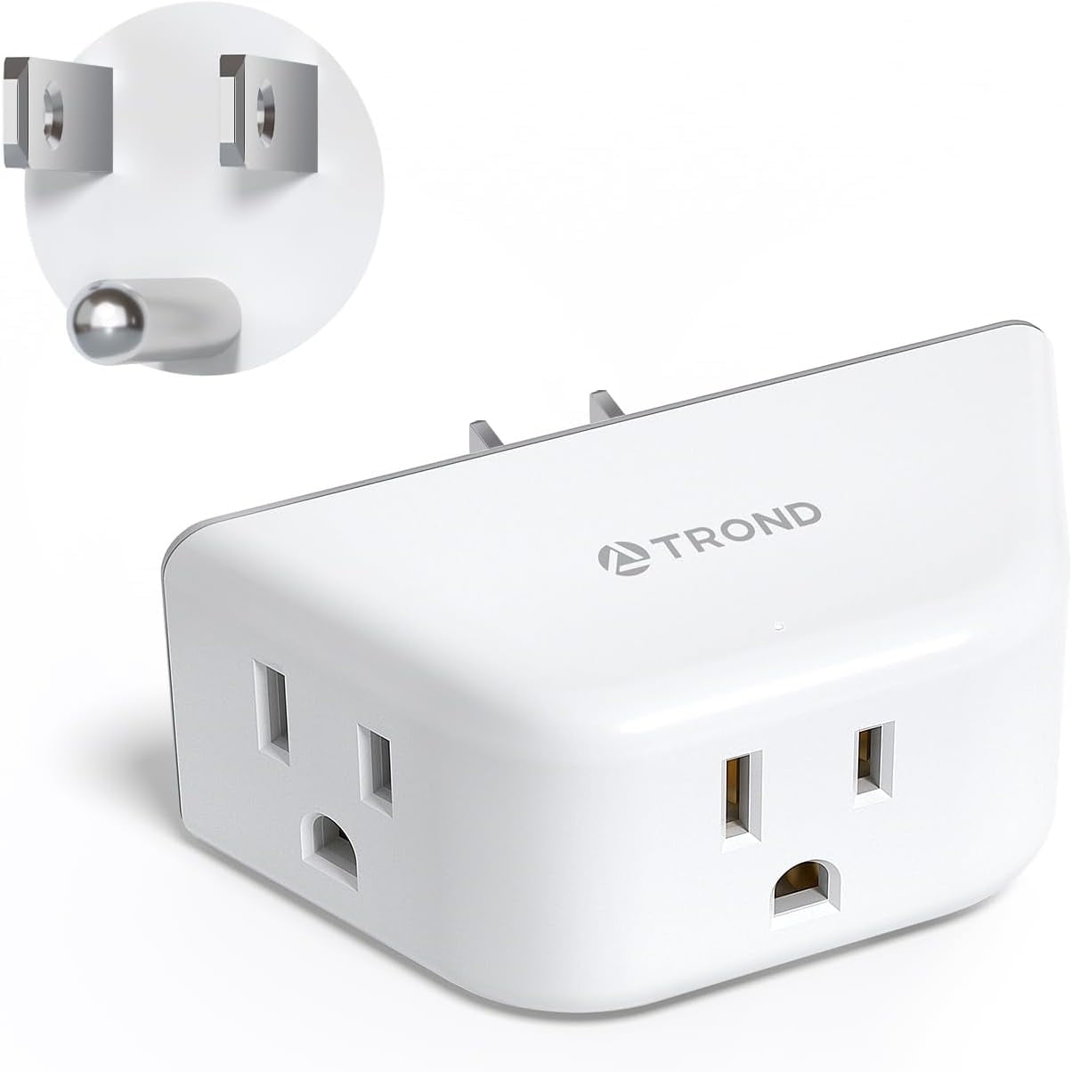 TROND Outlet Extender, 3-Prong Grounded Wall Outlet Splitter, 3 Way ...