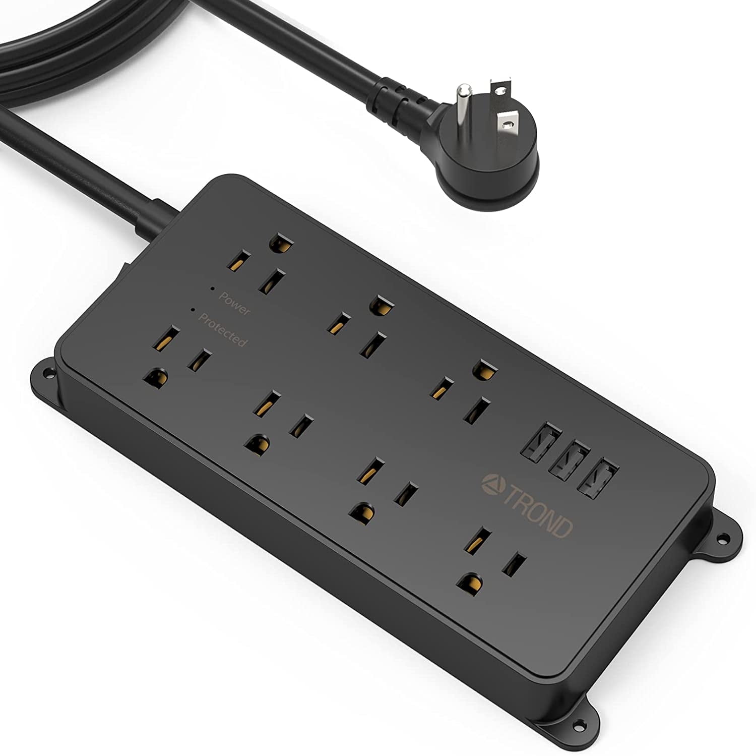 TROND Surge Protector, 7 AC/USB Outlets, Wall Extender, 10ft Cord, ETL ...