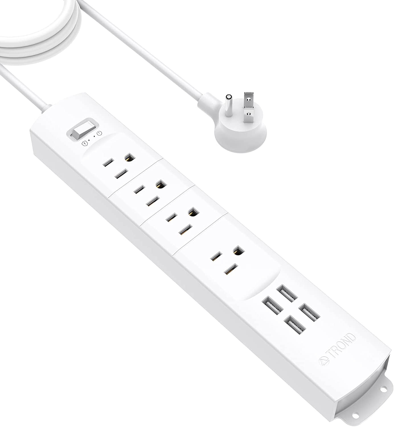 TROND Multi Plug Ports Electric Power Strip Surge Protector with USB C ...