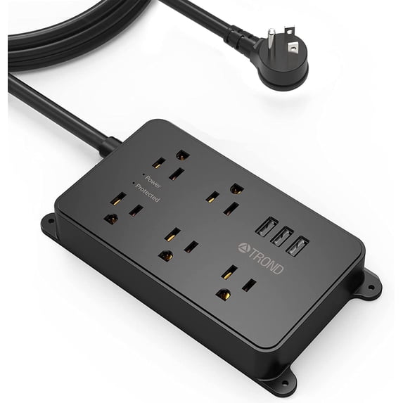TROND Surge Protector Power Strip with USB, ETL Listed, 10ft Cord ...