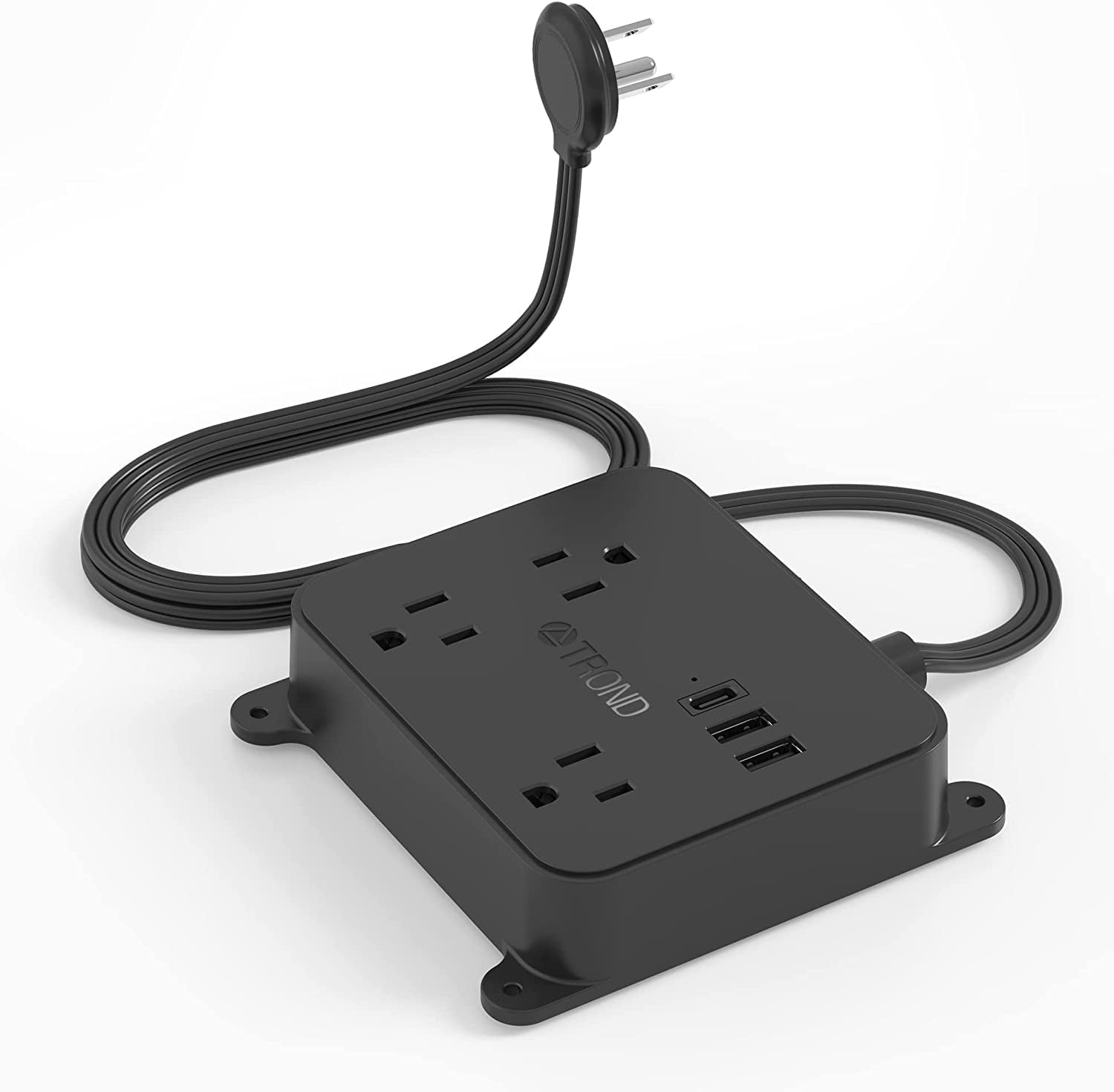 Recessed Power Bar 40W Under Desk Power Strip Mountable,20W USB-C Fast ...