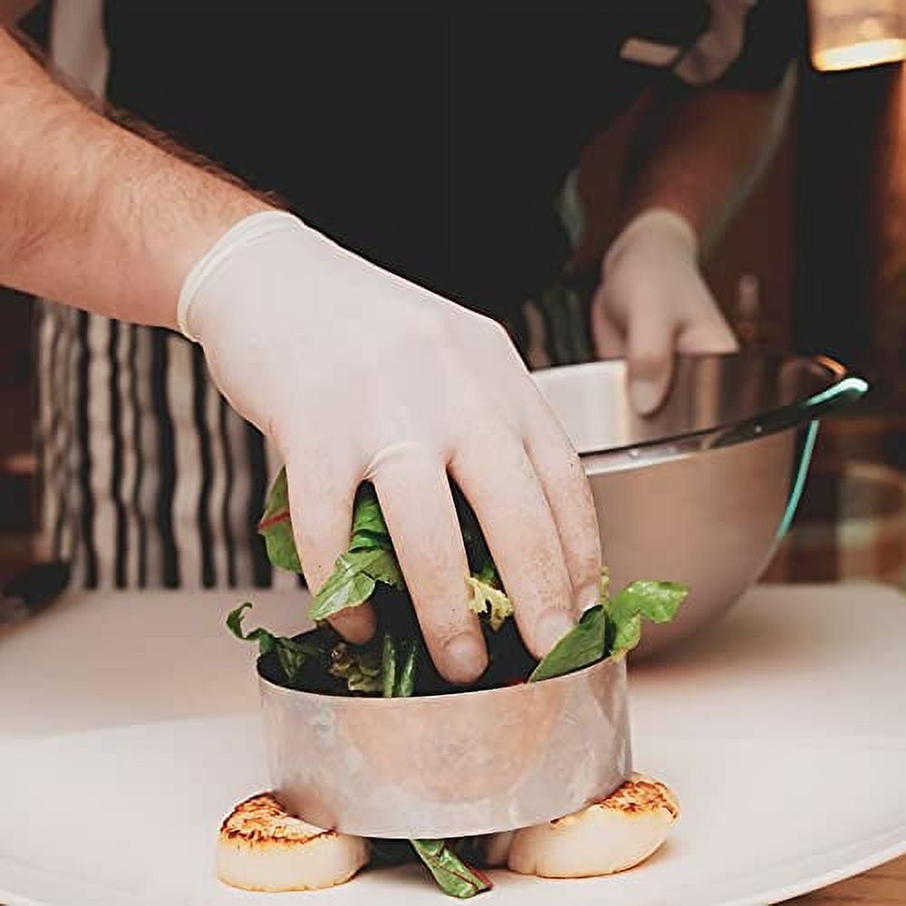 TRONEX 100 Pack Natural Rubber Latex Corn Starch Powdered Gloves Food ...