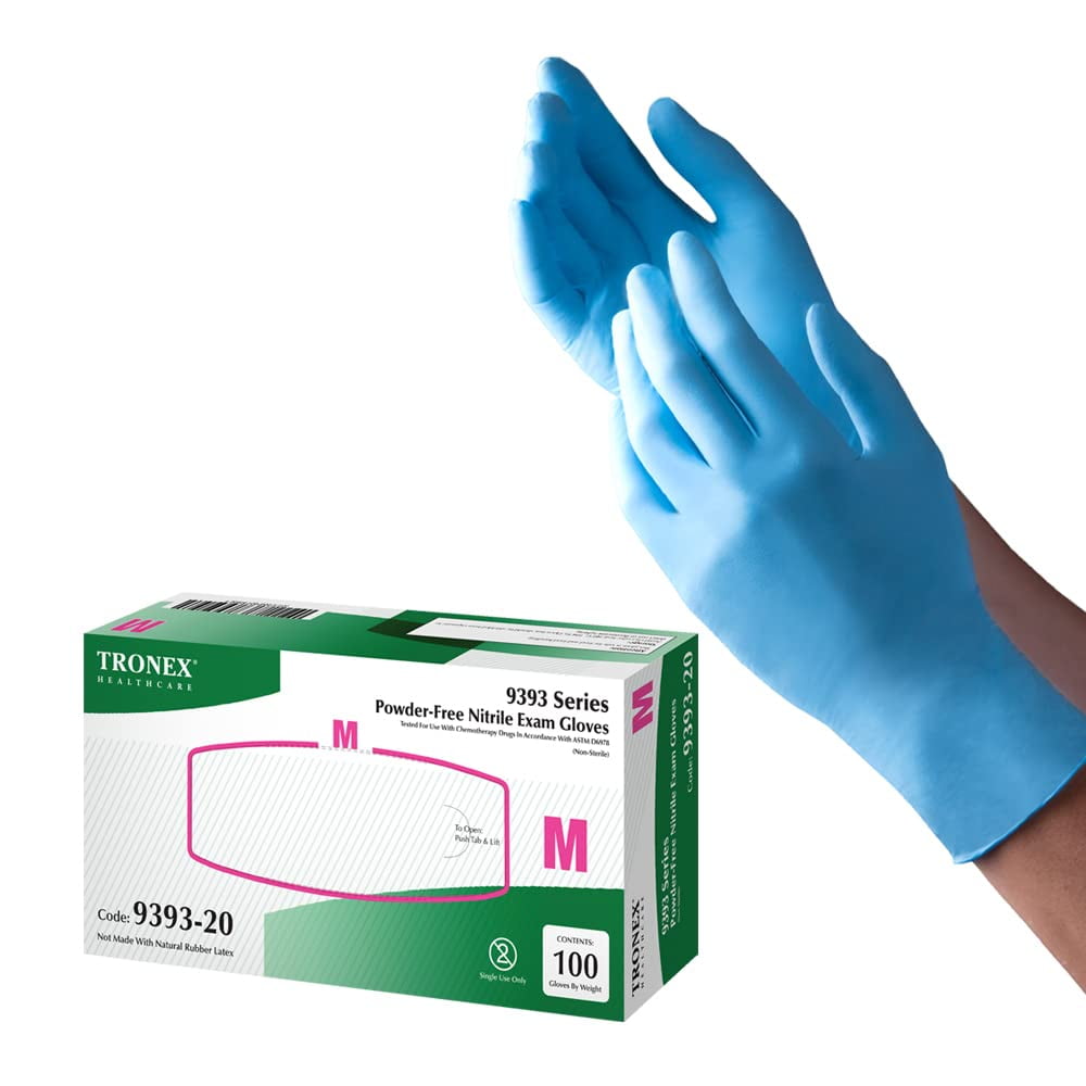 TRONEX 9393 -Nitrile Chemo-Rated Exam Glove, Fingertip-Textured, Powder ...