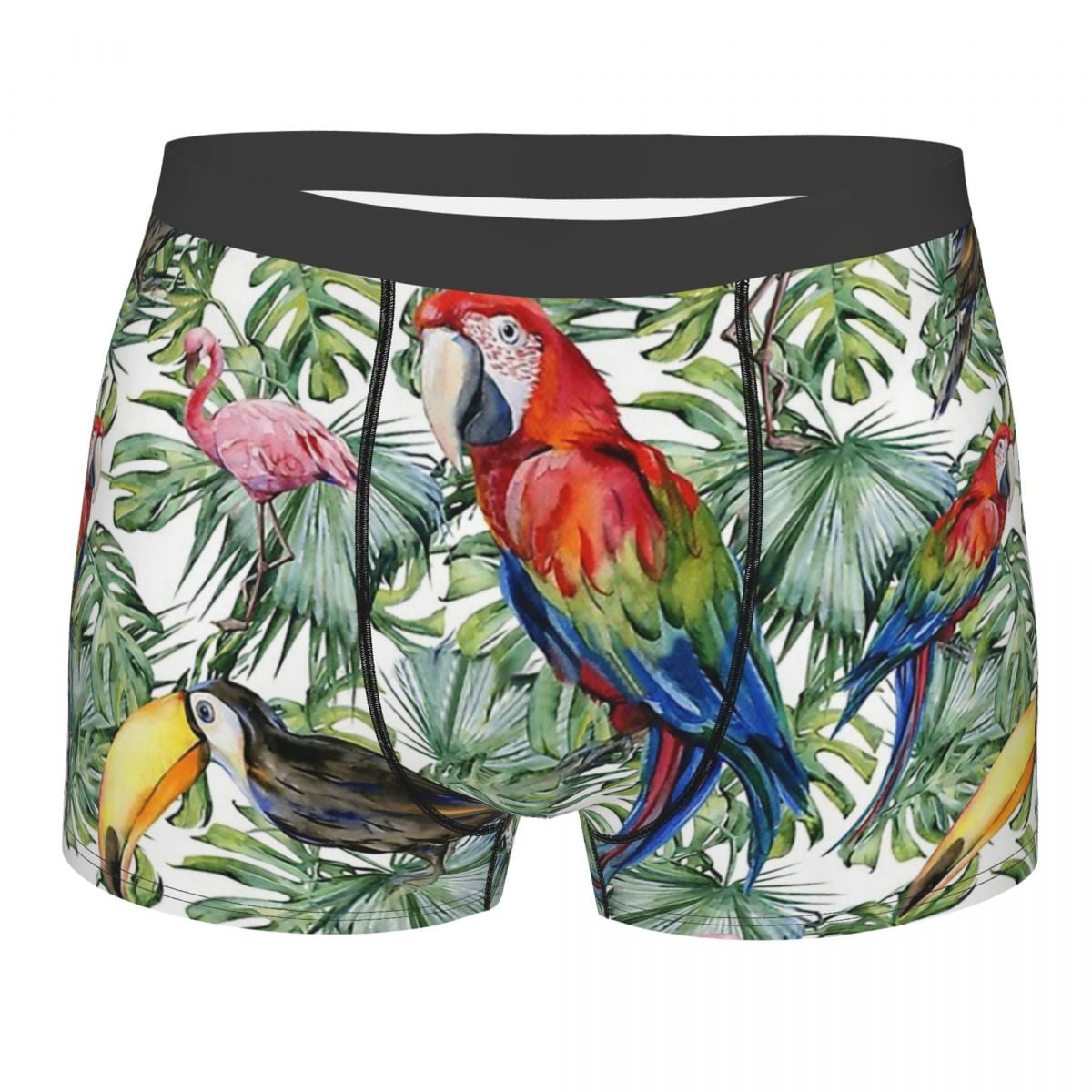 TROPICAL JUNGLE PATTERN Parrot Bird Underpants Homme Panties Man ...