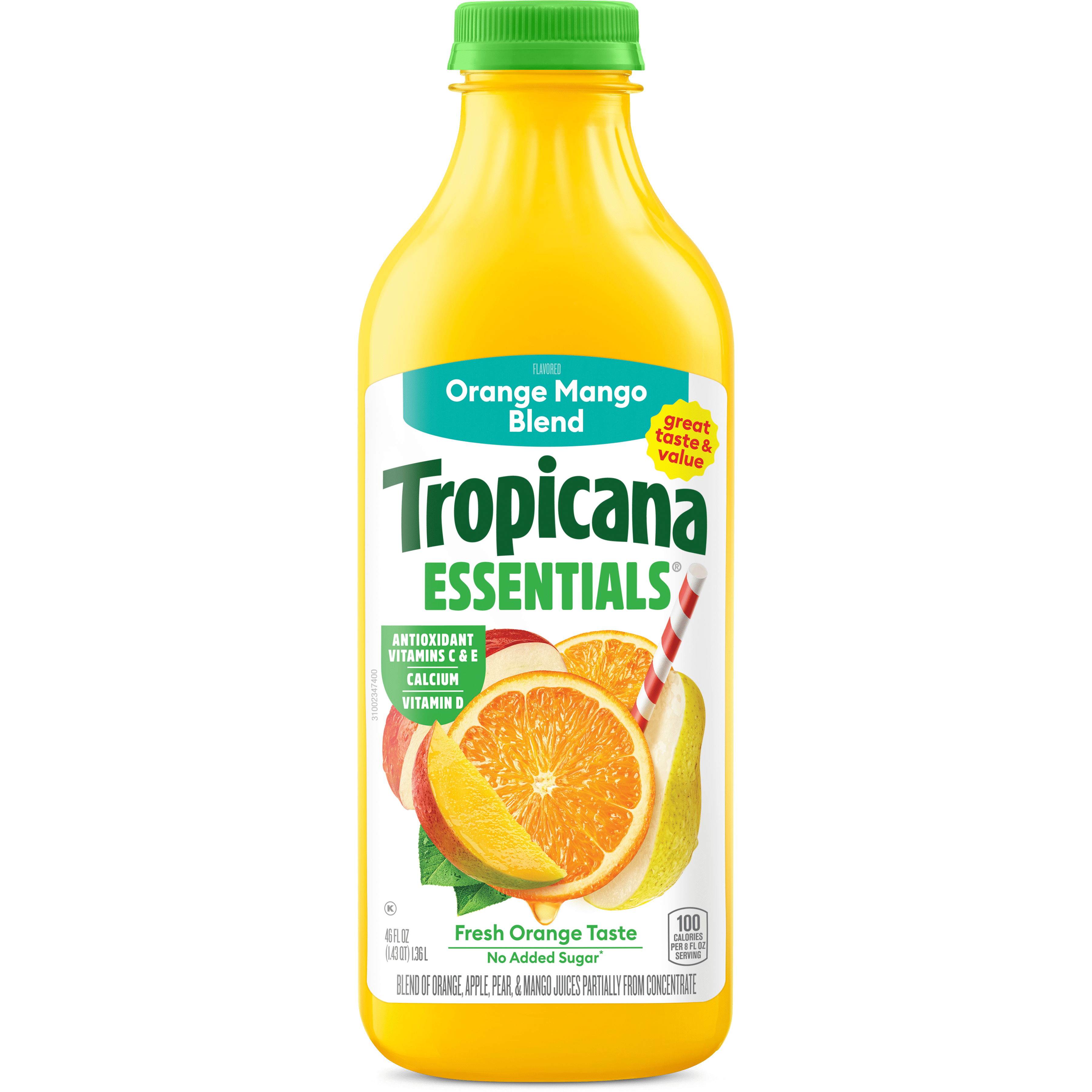 TROPICANA ESSENTIALS ORANGE JUICE MANGO BLEND 46OZ - Walmart.com
