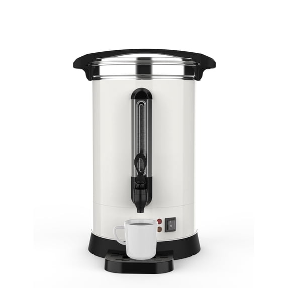 TROPOW 100 Cups Coffee Urn,12L Double Wall Commerical Coffee Maker for ...