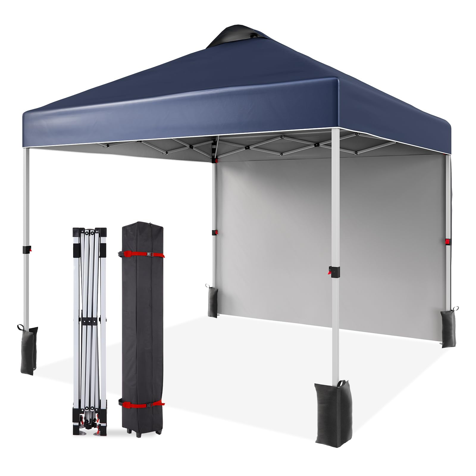 TROPOW 10x10 Pop Up Canopy with 1 Side Wall,Patio Tent for Outdoor ...