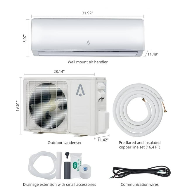 TROPOW 12000 Btu Mini Split Air Conditioner, 23 SEER2 Mini Split AC ...