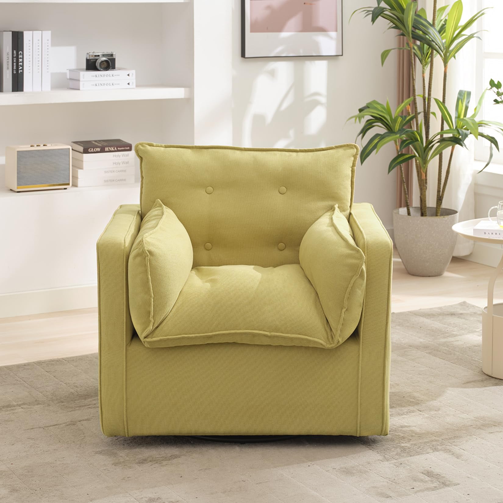 TROPOW Accent Chair, for Living Room, Upholstered Sofa Chair Reading ...