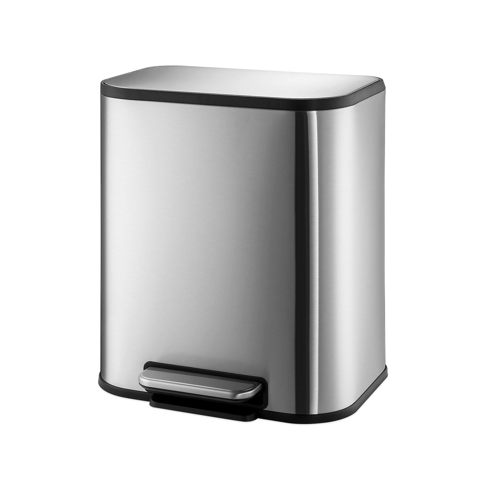 TROPOW Bathroom Trash Can, 5.3 Gallon / 20 Liter Stainless Steel ...