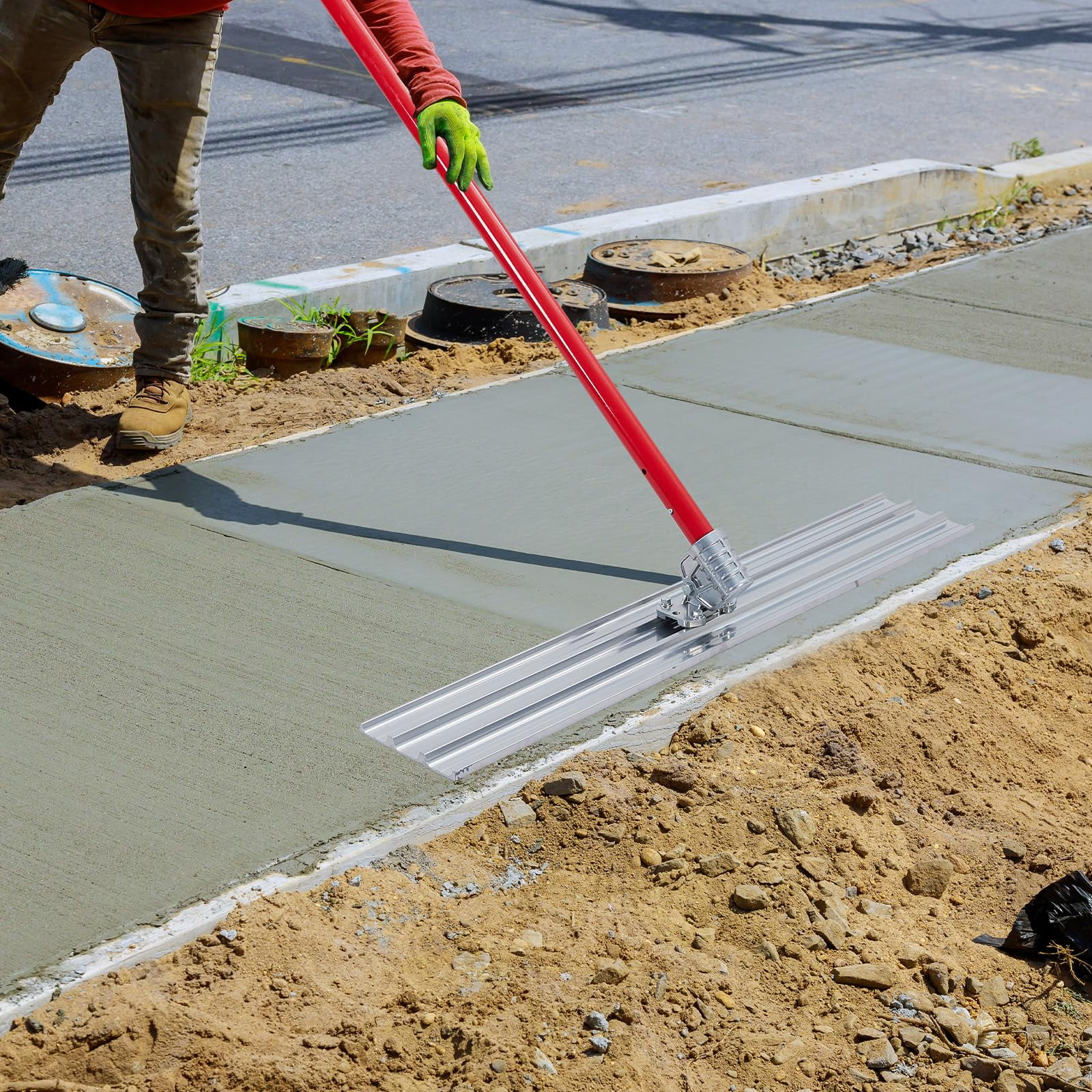 TROPOW Bull Float Kit,Concrete Float 48" Al-Mg Alloy Concrete Trowel ...