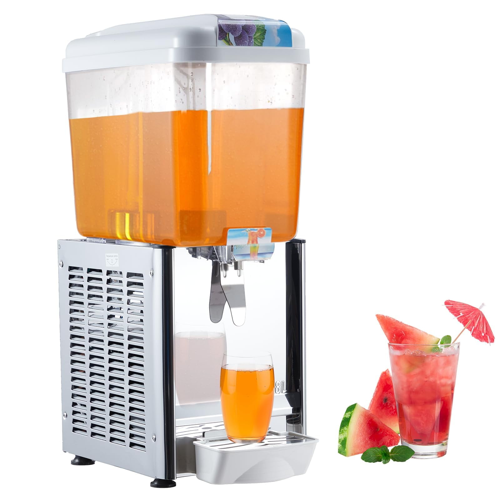 TROPOW Commercial Beverage Dispenser, 1 Tanks ,Juice Dispenser, 380W ...