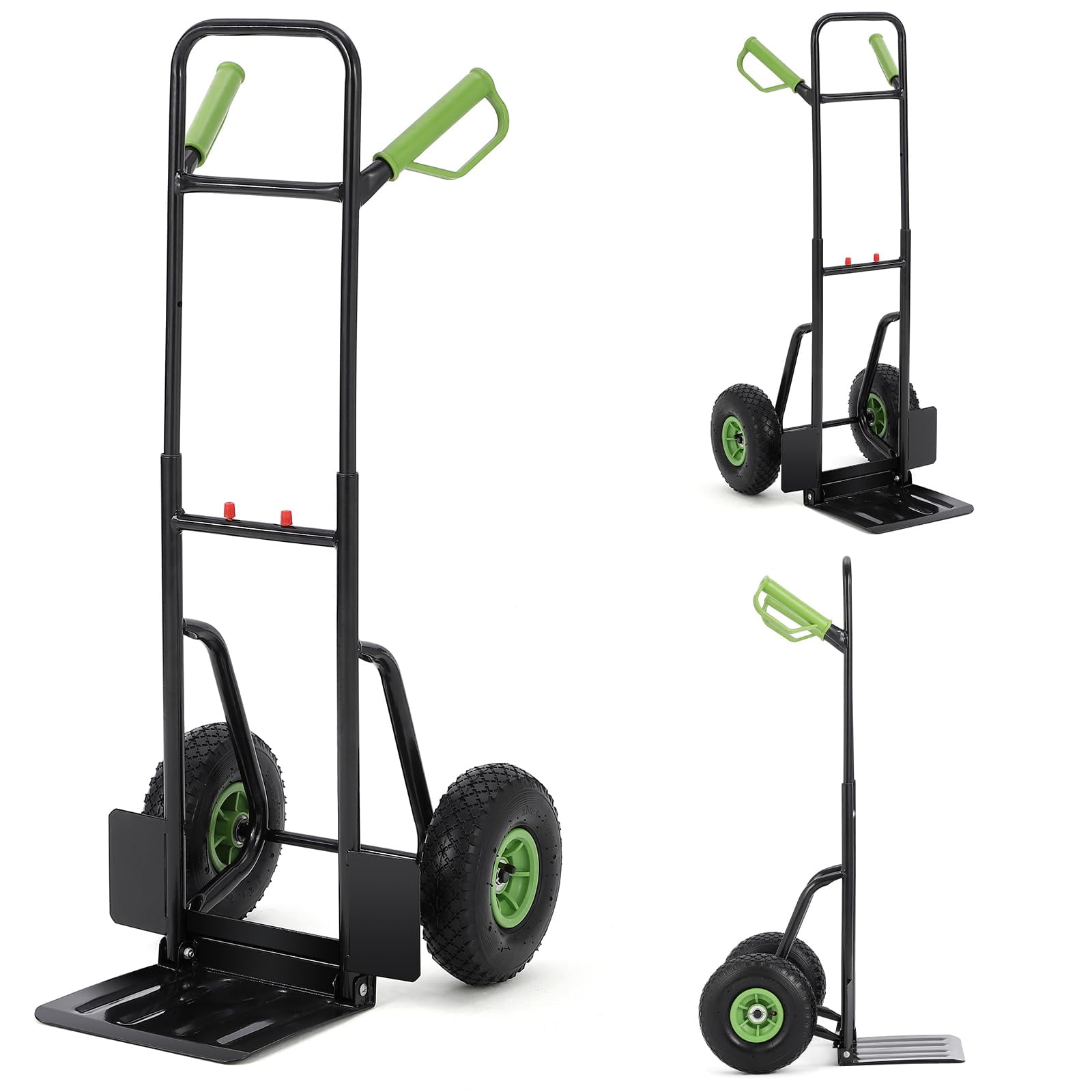 TROPOW Hand Truck with Telescoping Handle and Fold Up Toe Plate, 400lb ...