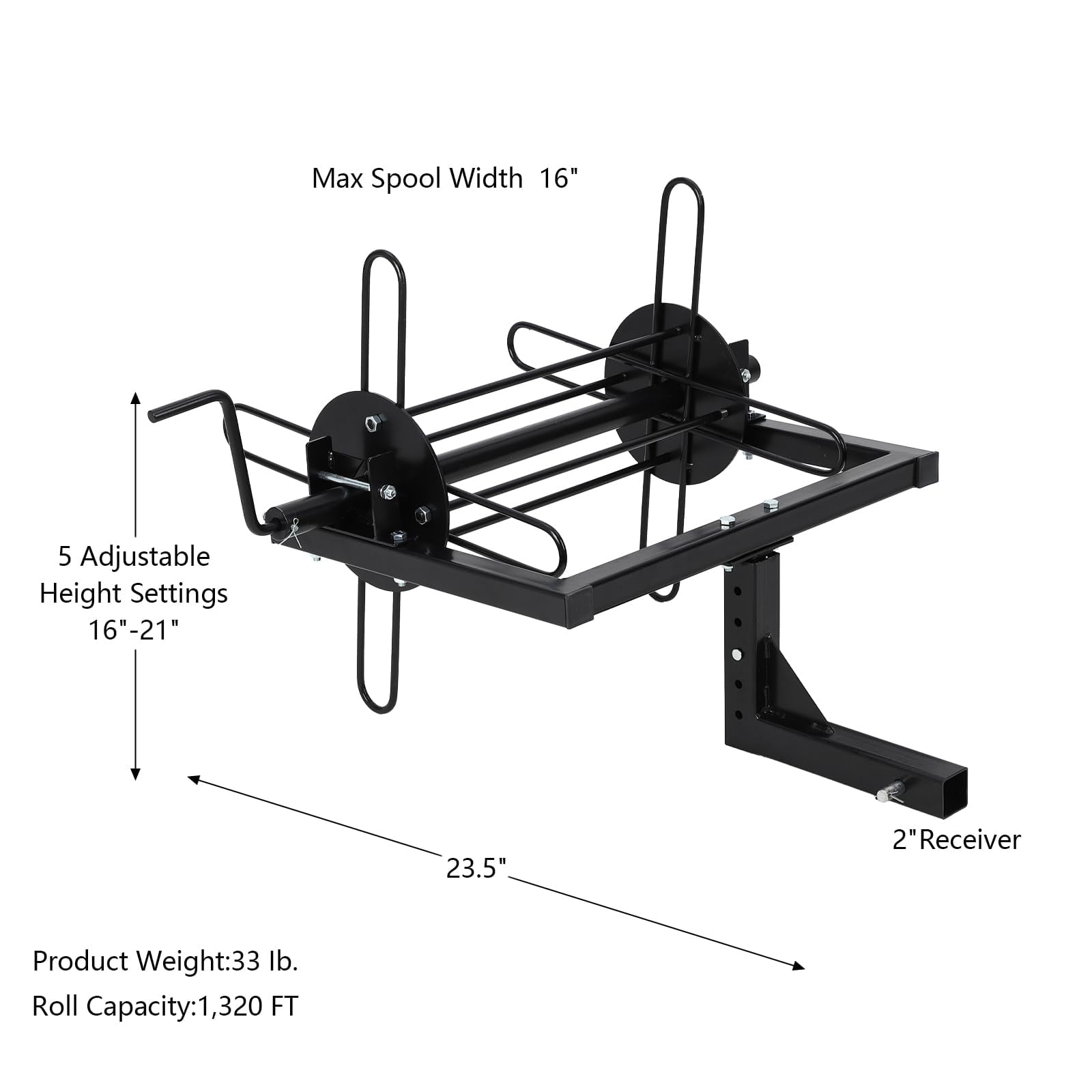 TROPOW Heavy-Duty Wire Unroller with 2" Receiver, Efficient Wire ...