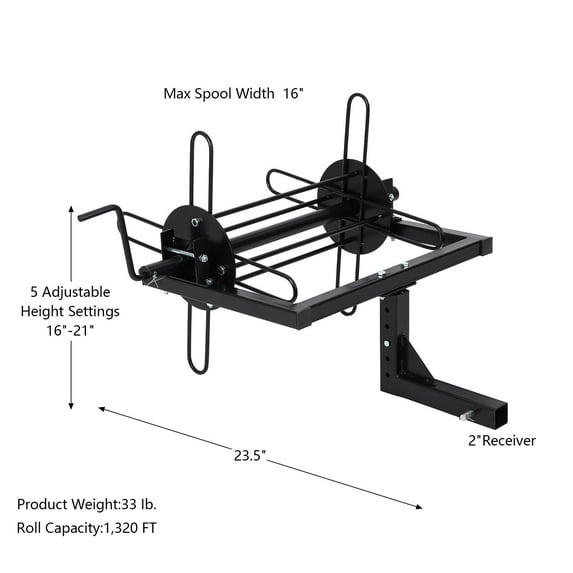 TROPOW Heavy-Duty Wire Unroller with 2" Receiver, Efficient Wire ...
