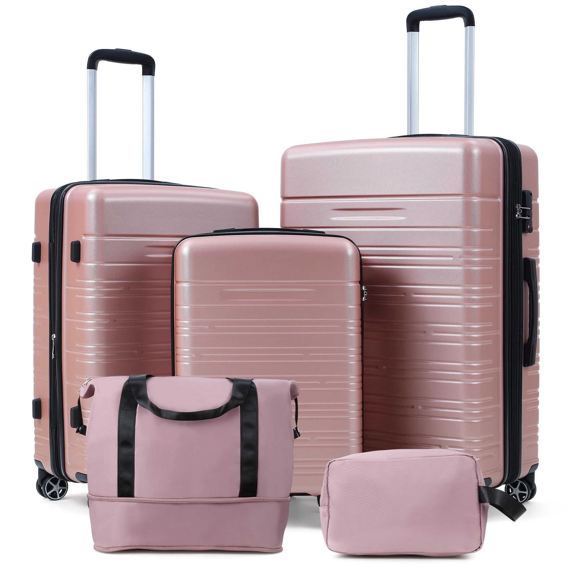 TROPOW Luggage Setss,Suitcases with Wheels,5 Piece Womens Luggage Setss ...