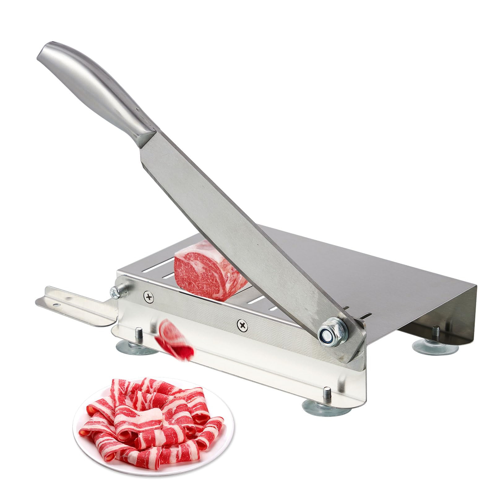 TROPOW Meat Slicer for Home, one 14" Blade, Upgraded Meat Cutter with 4 ...