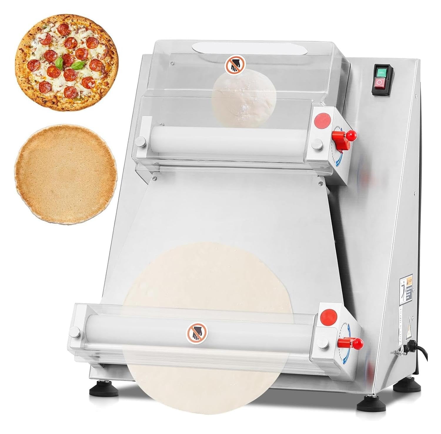 TROPOW Pizza Dough Roller Sheeter Max 16", Commercial Electric Pizza ...