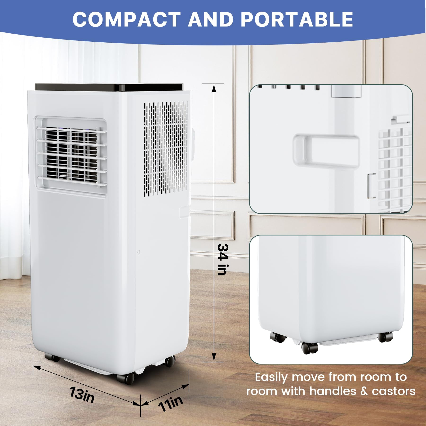 TROPOW Portable Air Conditionerss with Remote Control, 10000 BTU ...
