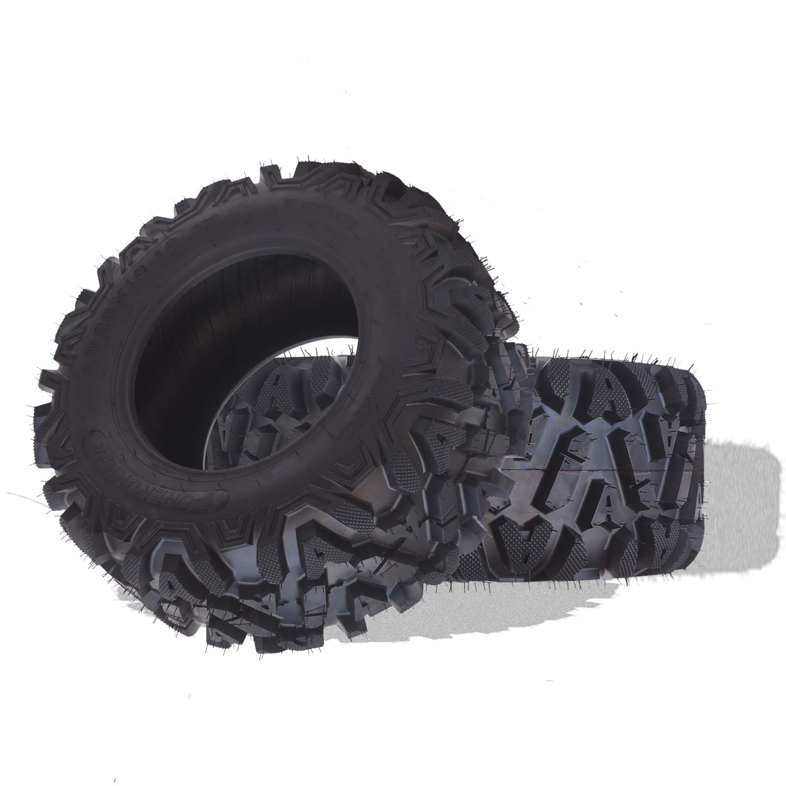 TROPOW Tires, 2-Pack All-Terrain ATV Tires – 25x10-12, 6-Ply Tubeless ...