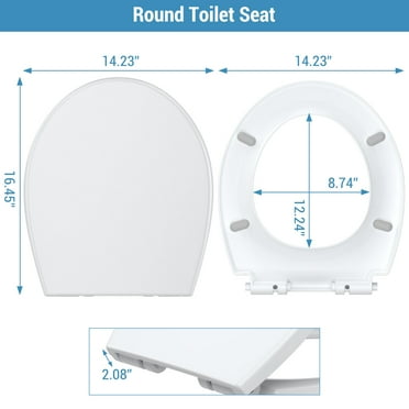 Toilet Seat with Quick-Release Hinges And Quick-Attach Hardware For ...