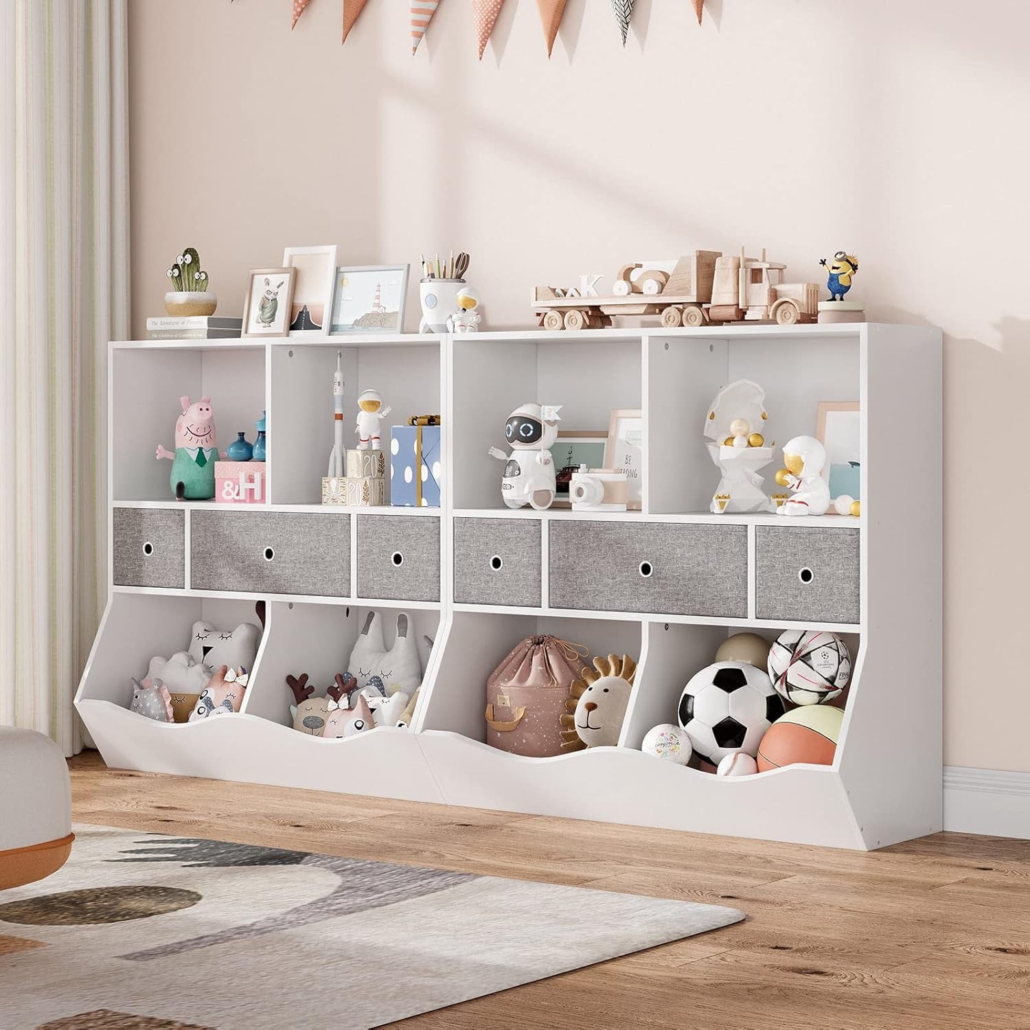 TROPOW Toy Storage Organizer,Kids Bookshelf and Toy Storage Organizer ...