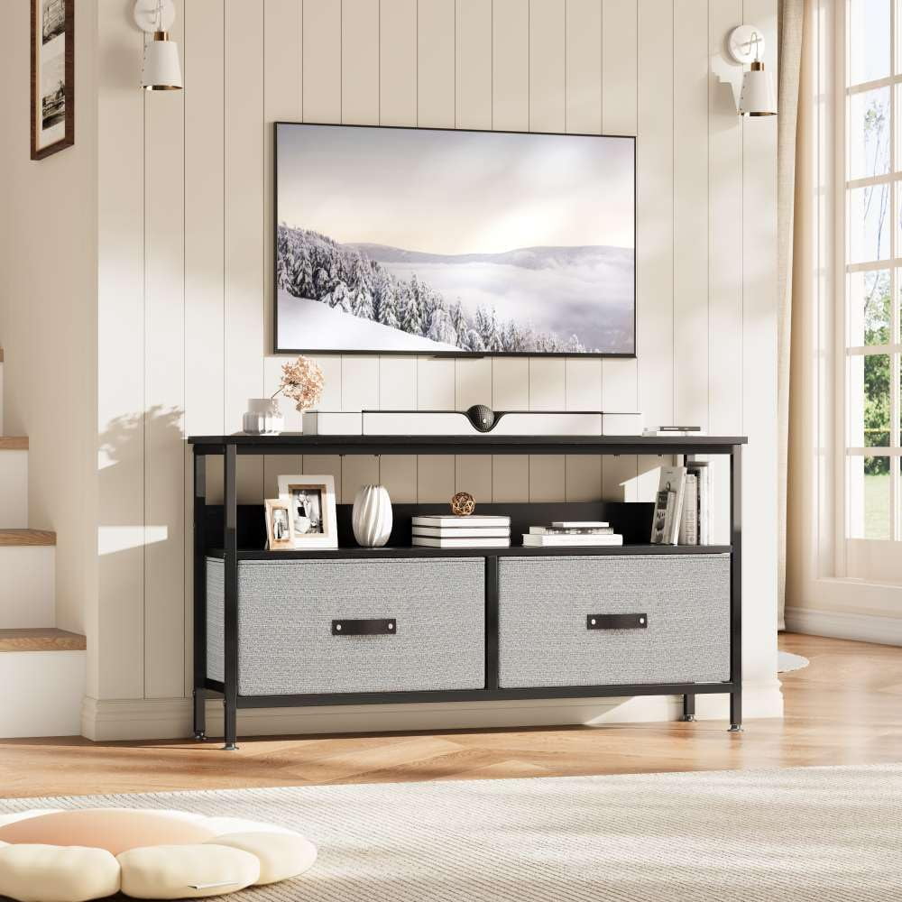 TROPOW Tv Stands for Living Room,Dresser TV Stand for with 2 Drawers ...