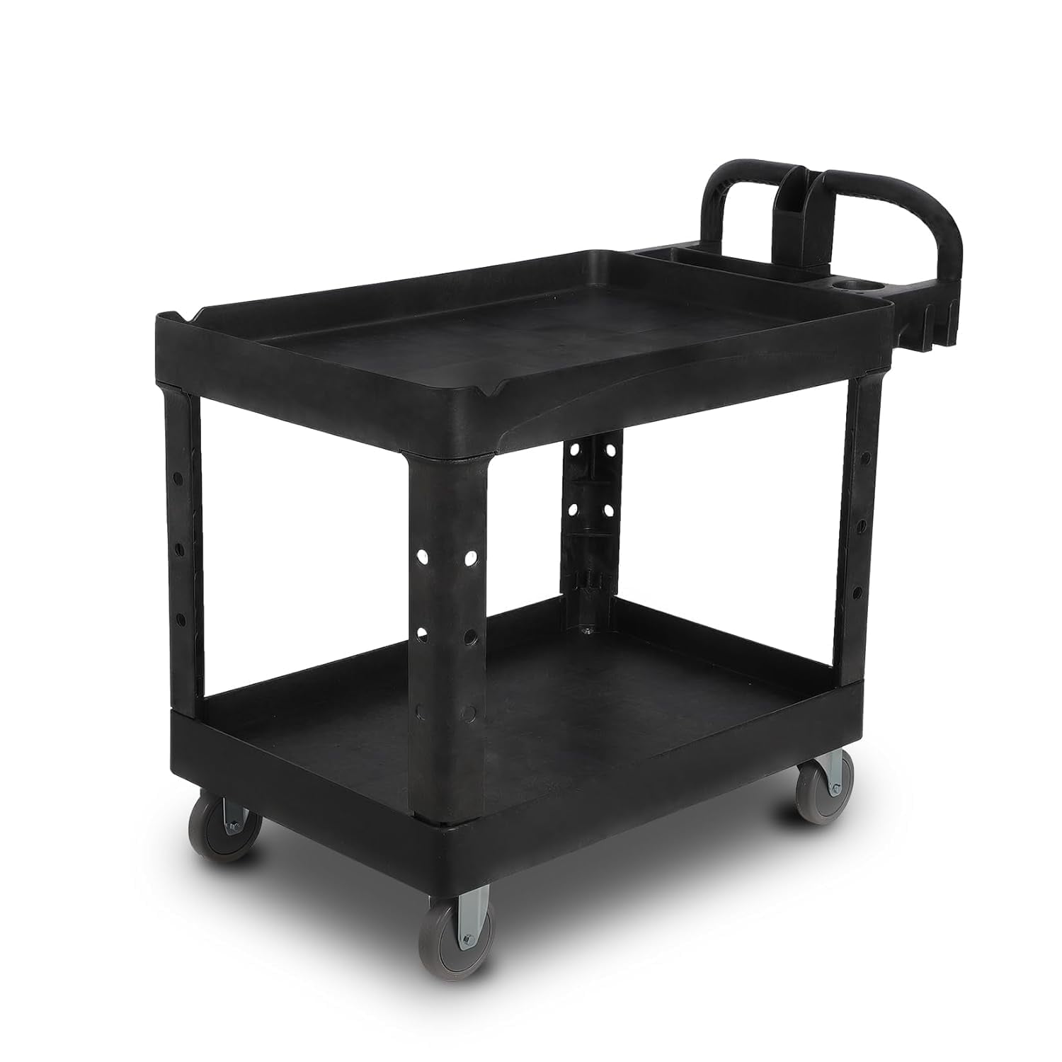 TROPOW Utility Cart - 550 lbs Capacity, 2-Shelf Heavy-Duty Rolling ...